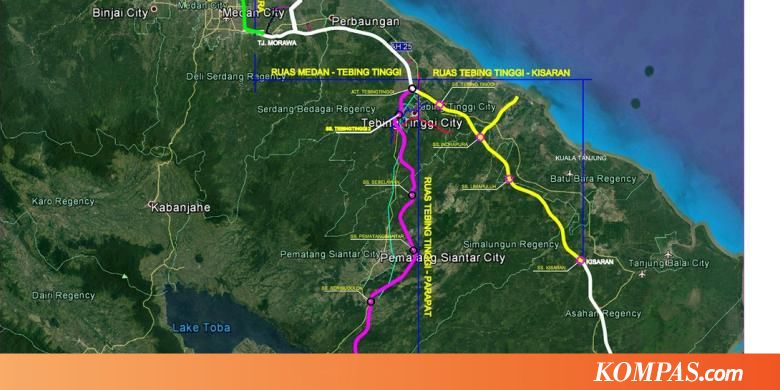 Ini Peta Jalan Tol Tebing Tinggi Parapat Dan Kuala Tanjung - Riset