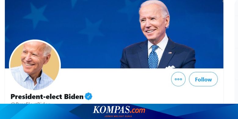 Joe Biden Dapat Akun Twitter Kepresidenan Baru, Follower Mulai dari Nol
