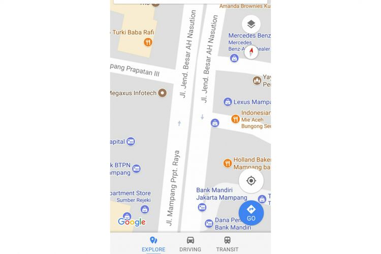 Di Peta "Online", Jalan Mampang-Buncit Sudah Berubah Jadi Jalan AH Nasution