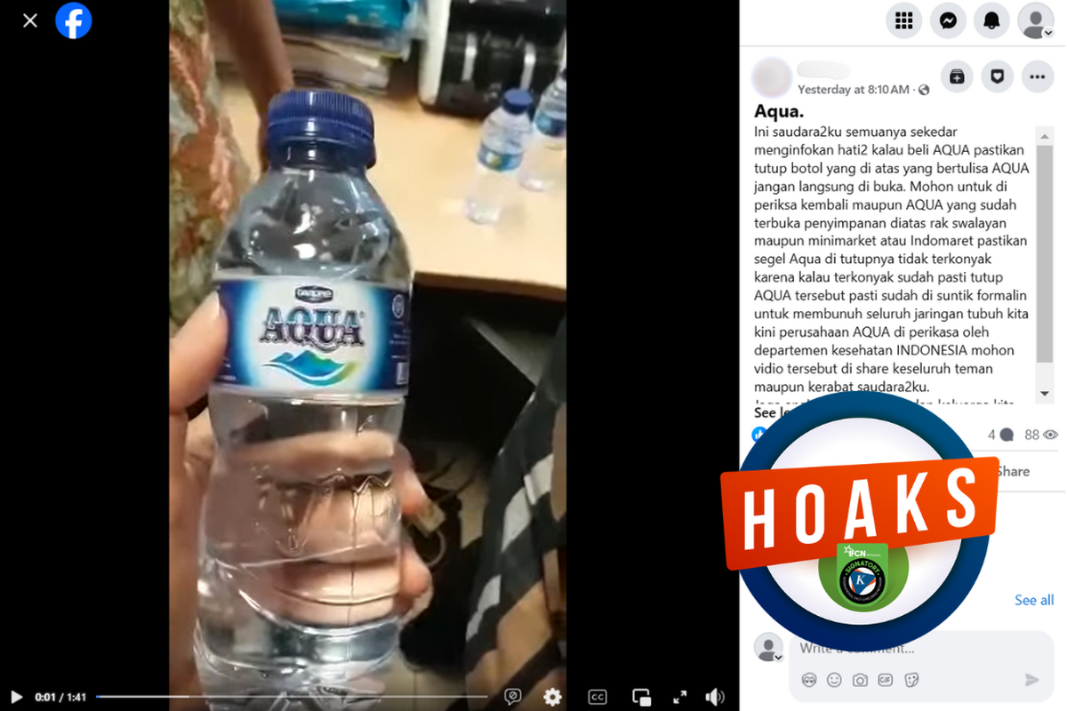 INFOGRAFIK: Hoaks Air Kemasan Botol Mengandung Formalin, Simak Bantahannya