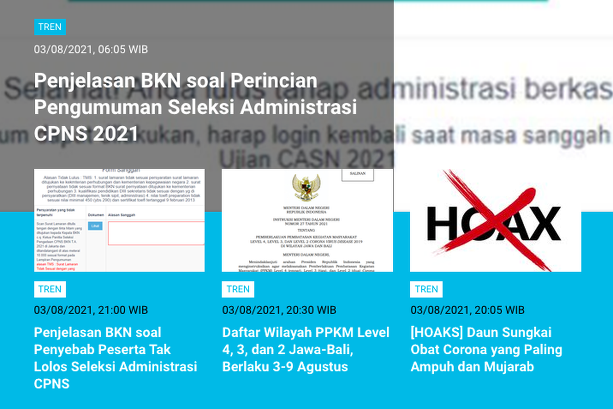 [POPULER TREN] Penjelasan BKN soal Pengumuman CPNS 2021 | Cara Download ...