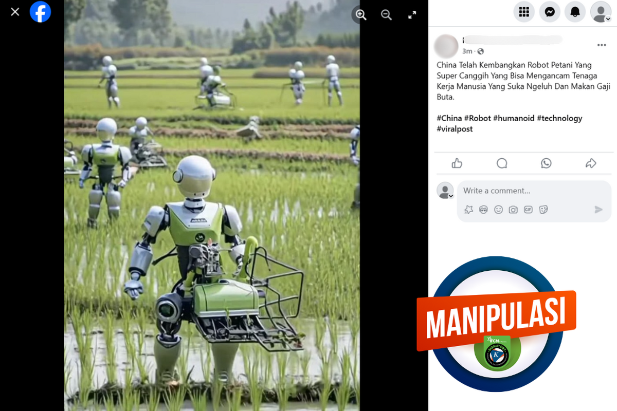 INFOGRAFIK: Foto Robot Petani Bekerja di Sawah adalah Hasil Manipulasi AI