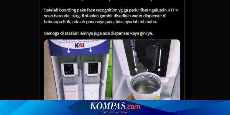KAI Dipuji karena Sediakan Dispenser untuk Penumpang, di Mana Saja ...
