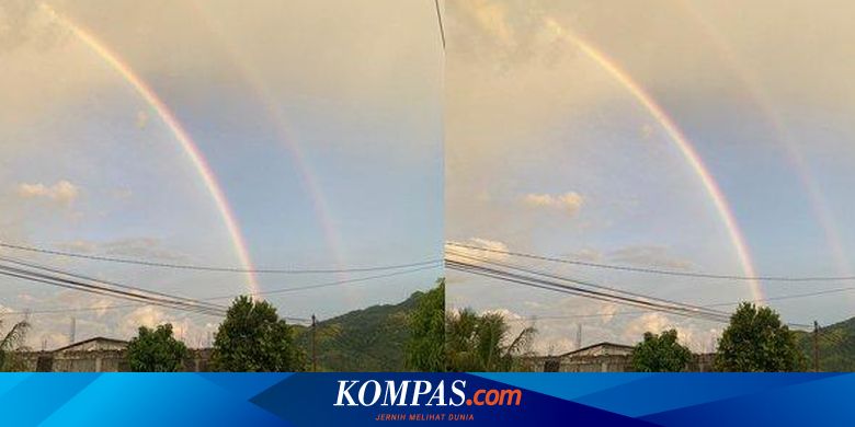 "Twinned Rainbow" Muncul di Aceh, BMKG: Beruntung yang Bisa Lihat Langsung