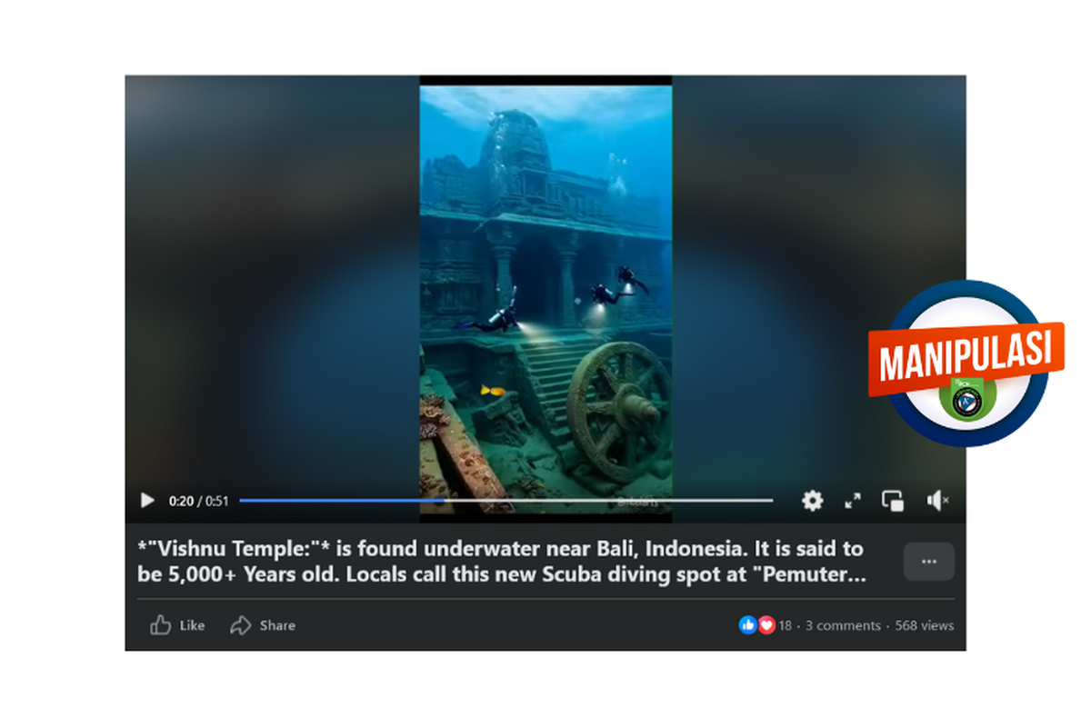 [VIDEO] Konten Penemuan Candi Wisnu di Dasar Laut Bali Merupakan ...