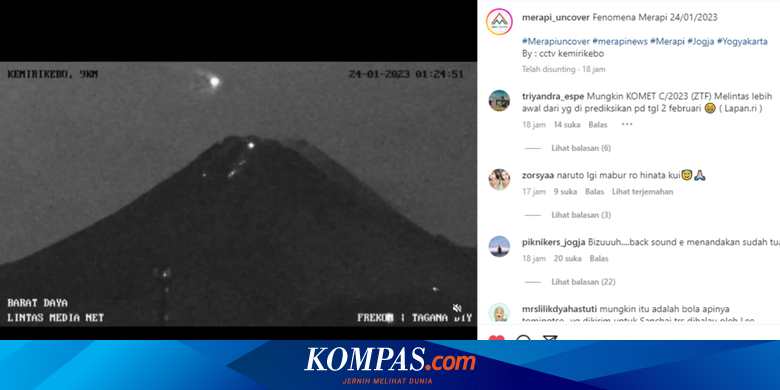 Viral, Video Benda Bercahaya Putih Terbang di Atas Gunung Merapi, BRIN ...