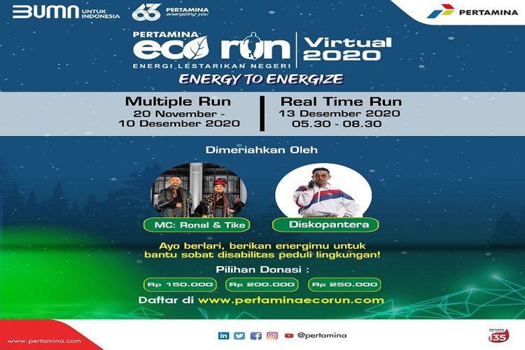 Peduli Disabilitas, 3.000 Pelari Semarakkan Multiple Run Pertamina Virtual Eco Run 2020