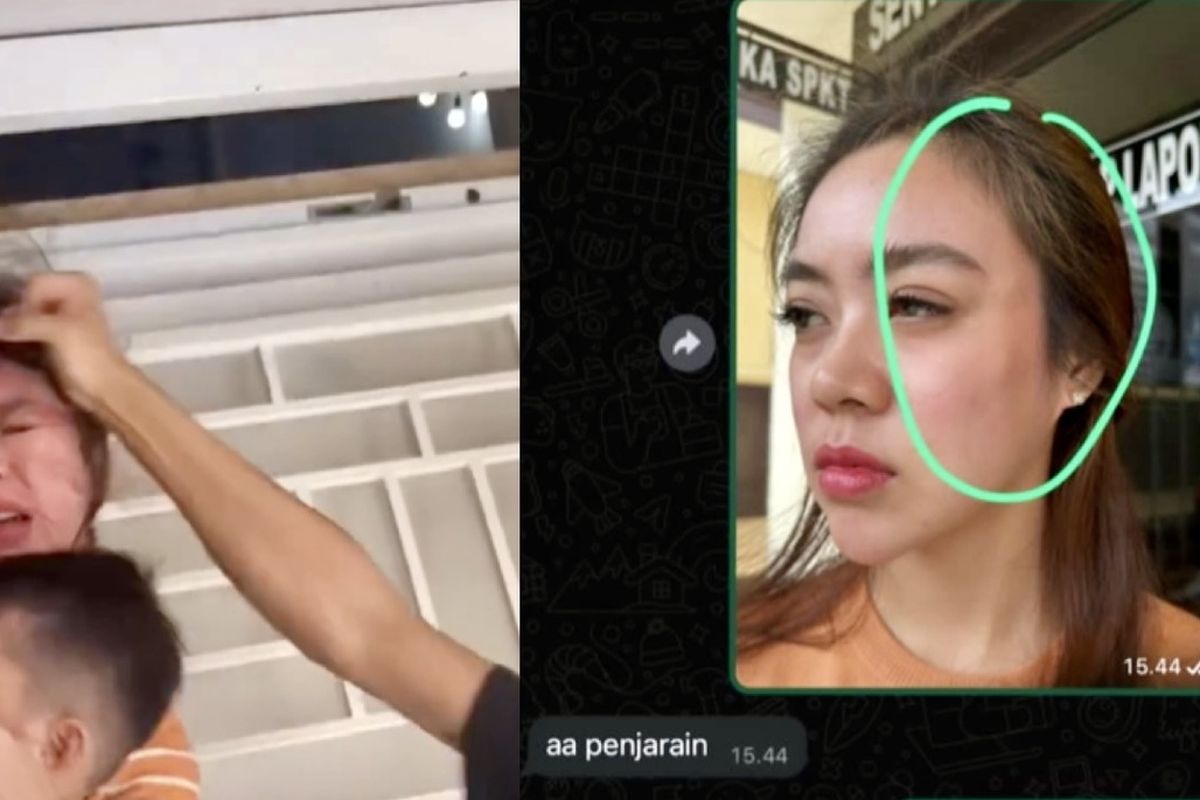 Video Viral Selebgram Lampung Jadi Korban KDRT Suami di Depan Anaknya