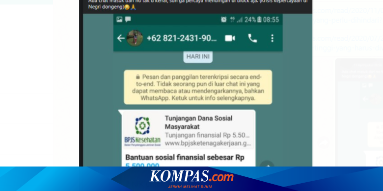 [HOAKS] Link Bantuan BPJS Kesehatan Sebesar Rp 5,5 Juta