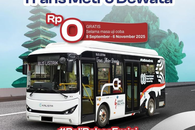 Masih Gratis, Ini Rute Bus Listrik Trans Metro Dewata di Bali