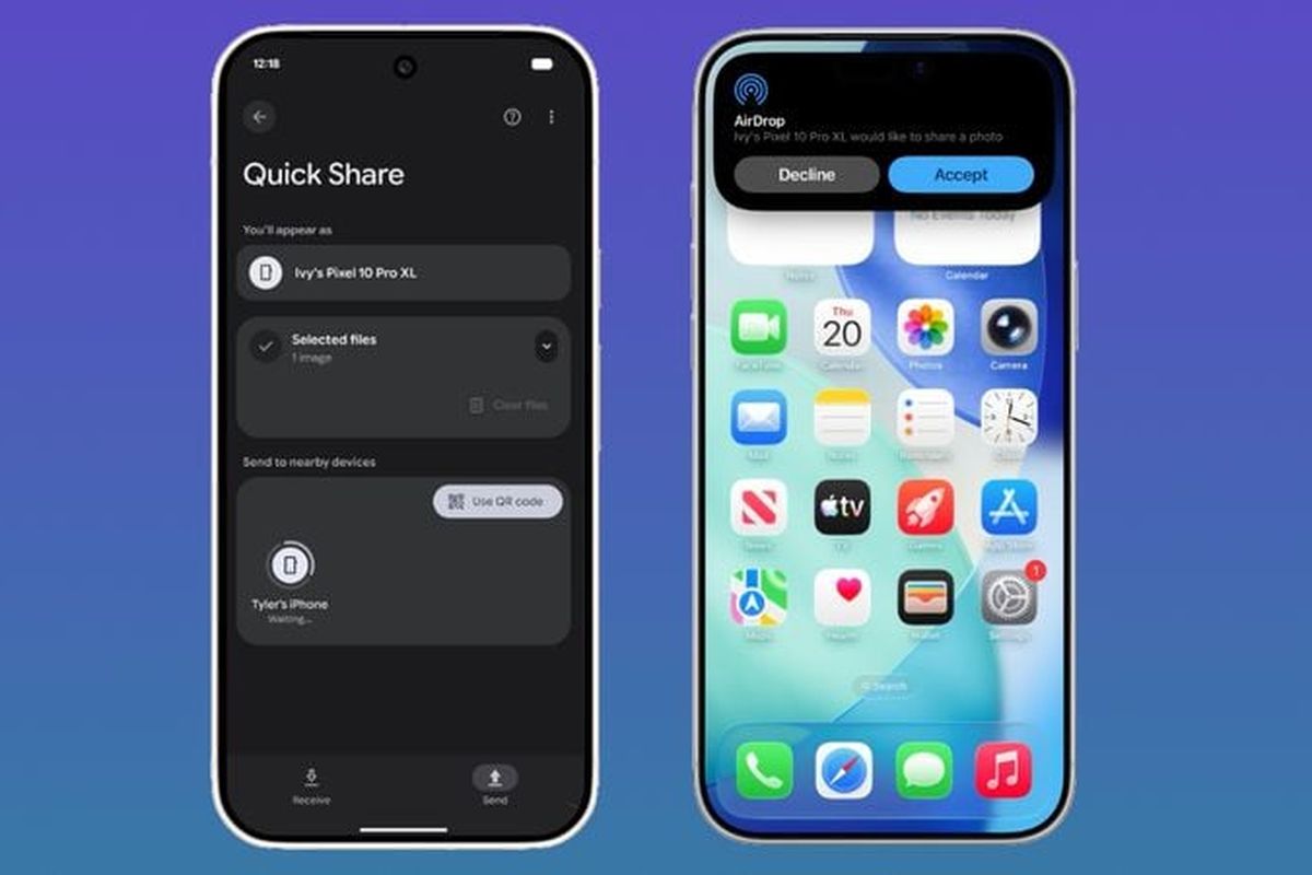 HP Android dan iPhone Kini Bisa Kirim/Terima File ala AirDrop