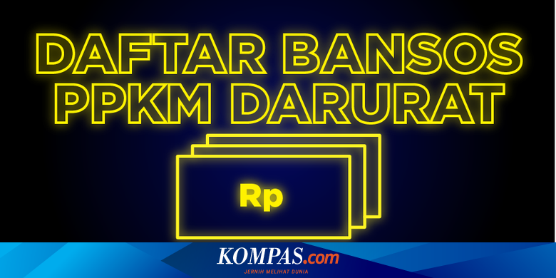 INFOGRAFIK: Daftar Bansos PPKM Darurat
