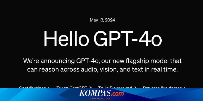 OpenAI Luncurkan GPT-4o secara Gratis di ChatGPT, Apa Itu?