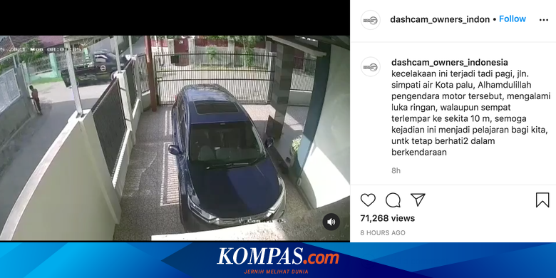 Videonya Viral, Pengendara Motor Kena Seruduk di Persimpangan