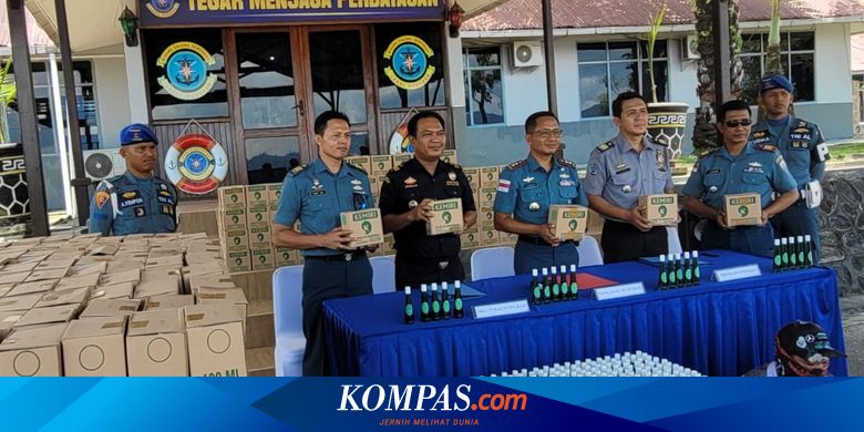 TNI AL Nunukan Hentikan Penyelundupan 7.200 Botol Minyak Rambut Kemiri ...