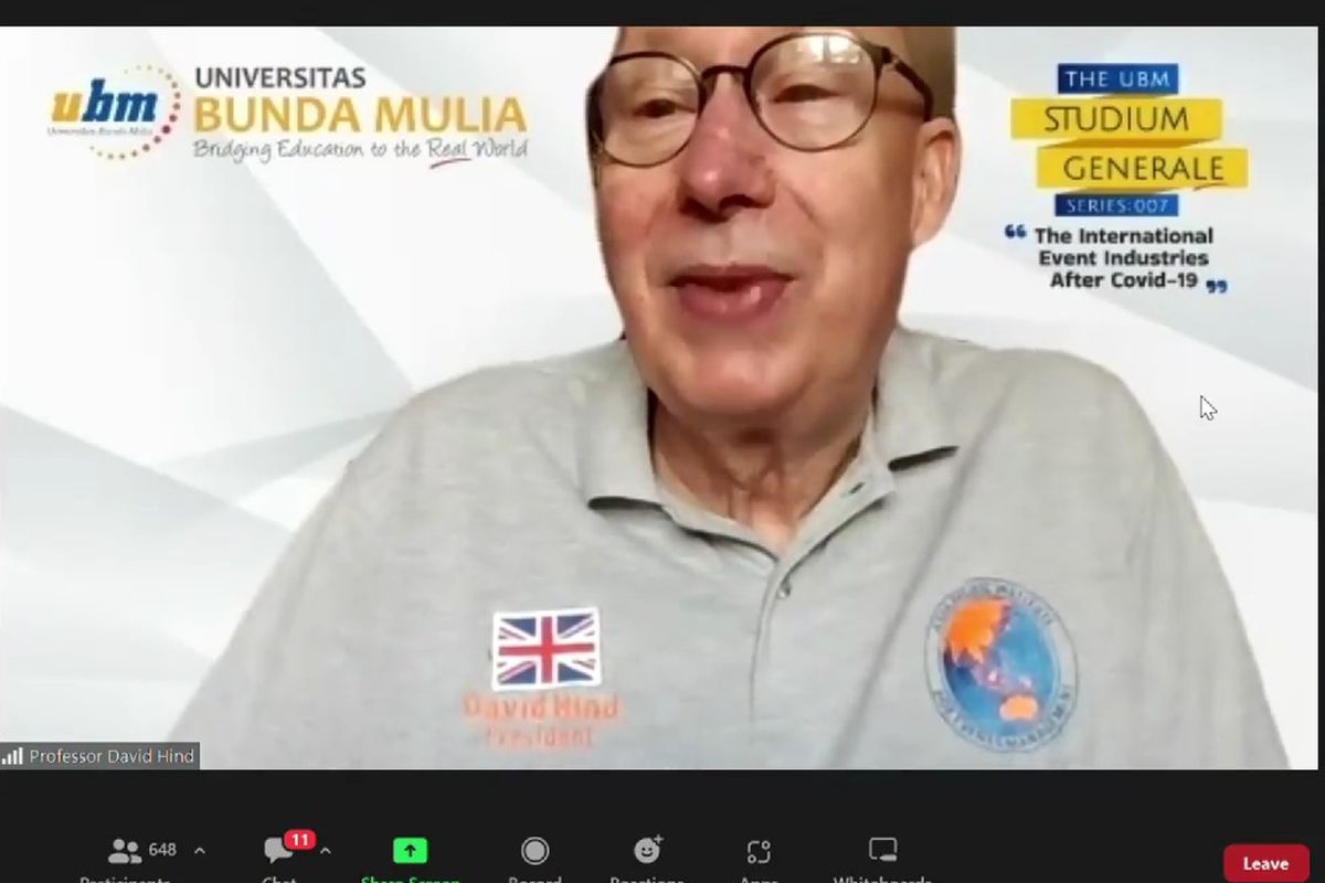 Kuliah Umum UBM, Prof. David Hind: VR dan AR Jadi Wajah Baru Industri MICE