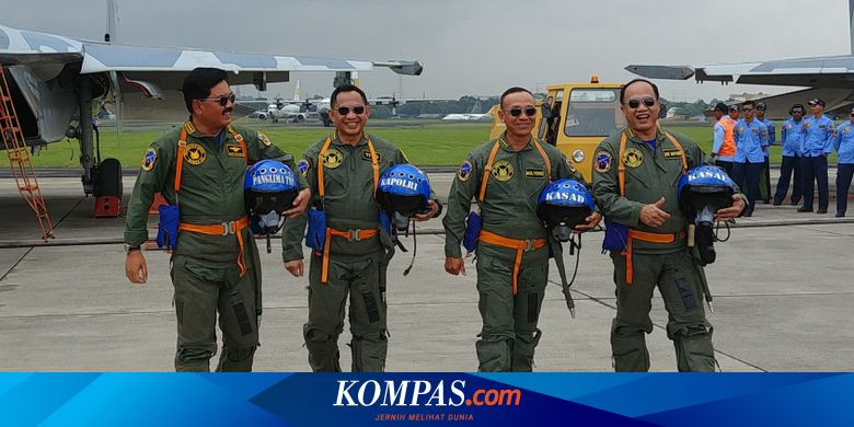 Terima Brevet TNI AU, Kapolri, KSAD dan KSAL Jajal Sensasi Sukhoi