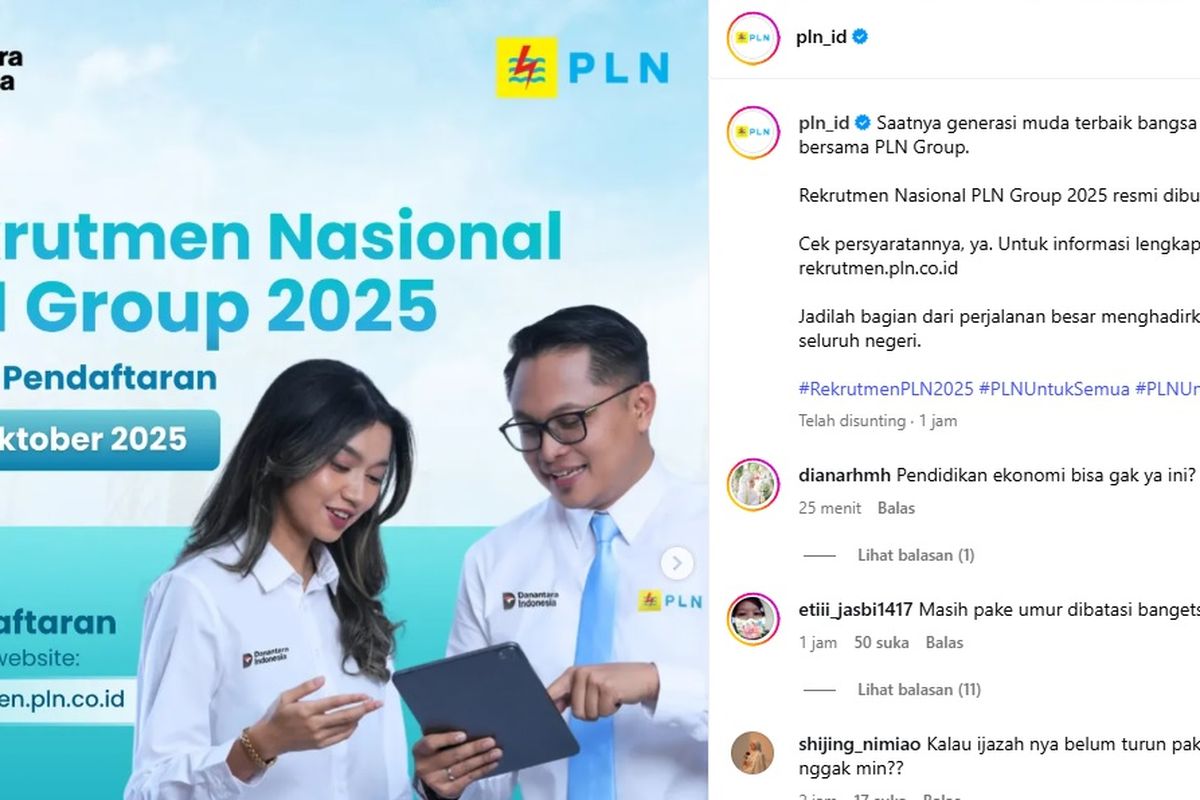 Daftar Jurusan yang Dibutuhkan dalam Rekrutmen PLN Group 2025
