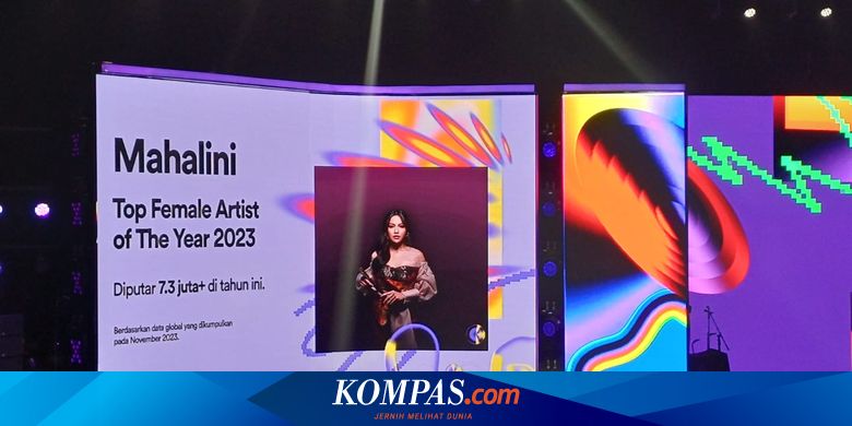 Dapat Penghargaan Spotify Wrapped Live Indonesia 2023, Mahalini: Terima Kasih, Ini Pertama Kali