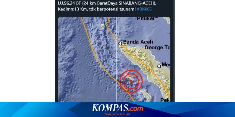 Tak Berpotensi Tsunami, Gempa Magnitudo 6,4 di Aceh Termasuk Gempa Dangkal