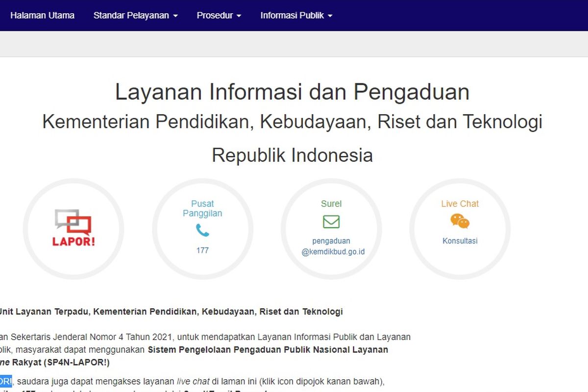 Cara Lapor ke Kemendikbud Jika Temukan Kejanggalan Seleksi Masuk Perguruan Tinggi