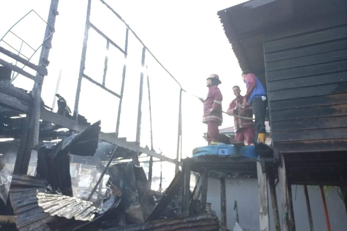 Rumah Kayu di Pulau Sebatik Terbakar, Diduga akibat Korsleting