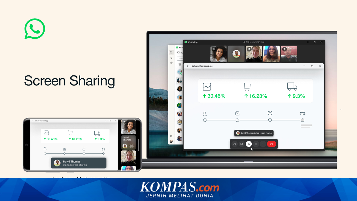 Cara Share Screen Saat Video Call WhatsApp, Mirip Zoom