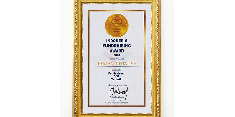 Human Initiative Raih Penghargaan Kategori Fundraising CSR Terbaik IFA 2020
