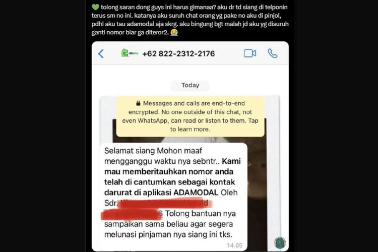 Warganet Mengeluh Nomor Pribadinya Dijadikan Kontak Darurat Pinjol, Ini ...