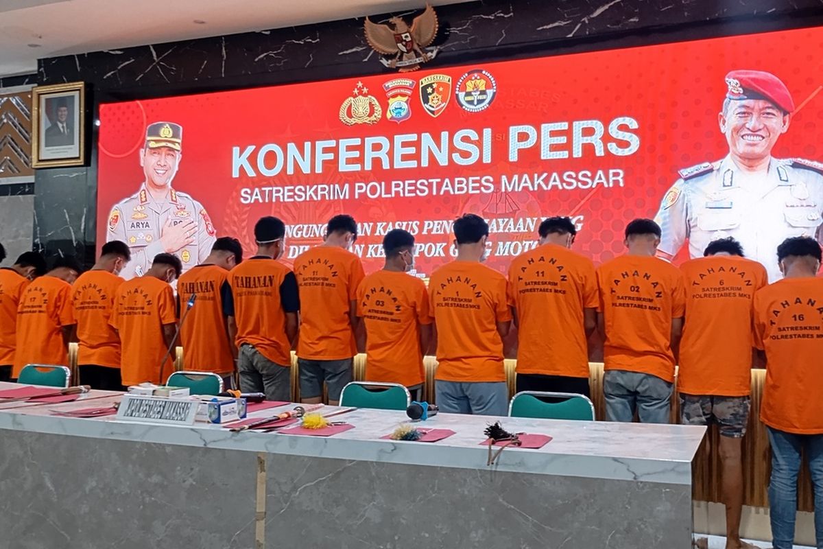 Polisi Tangkap Geng Motor Sadis di Makassar, Mayoritas Masih Pelajar