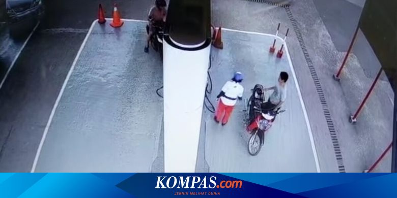Pengendara Motor Curi Uang Pecahan Rp 500 di SPBU Klaten, Aksinya Terekam CCTV