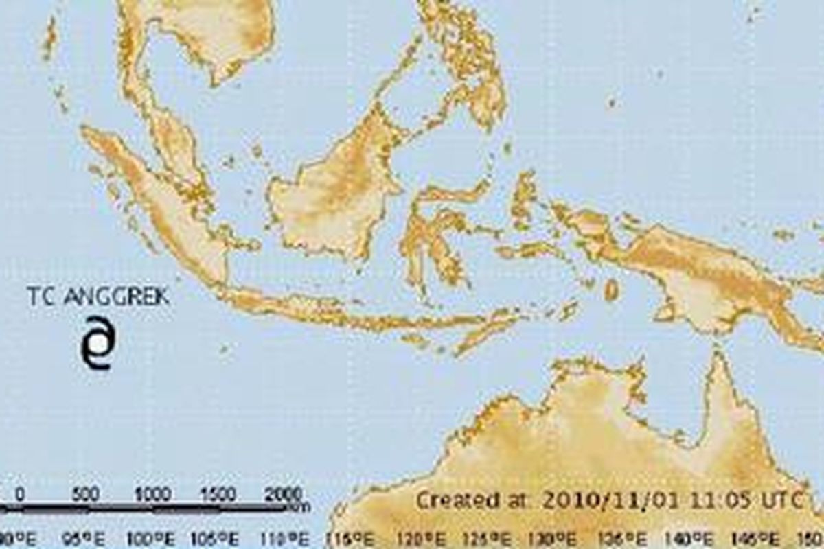 Inilah Pergerakan Badai Tropis Anggrek
