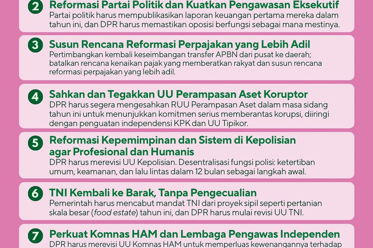 5 September Jadi Batas Waktu DPR hingga Presiden Jawab 17 Tuntutan Rakyat