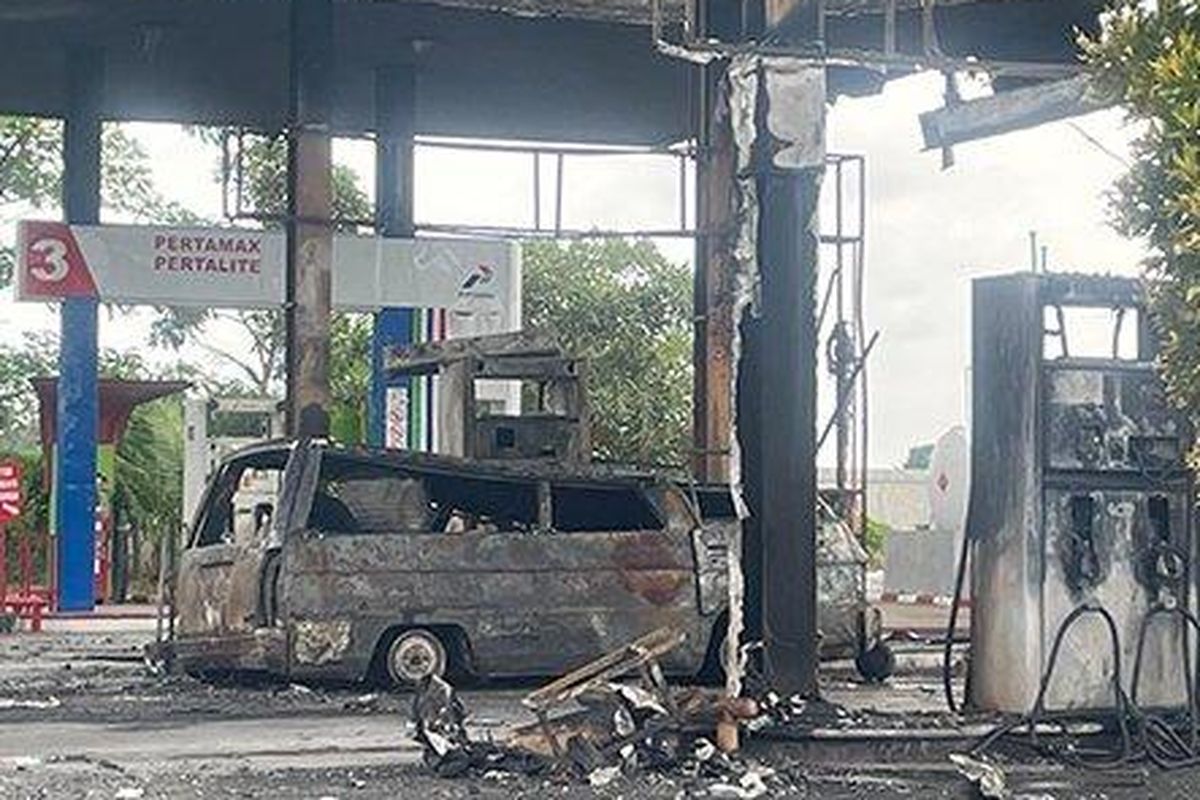 Penyebab Kebakaran SPBU Cuplik Sukoharjo, Api Diduga Berasal dari Mobil yang Terbakar