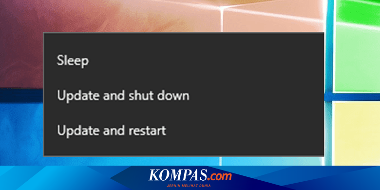 Arti “Update and Shutdown” dan “Update and Restart” di Tombol Power Windows