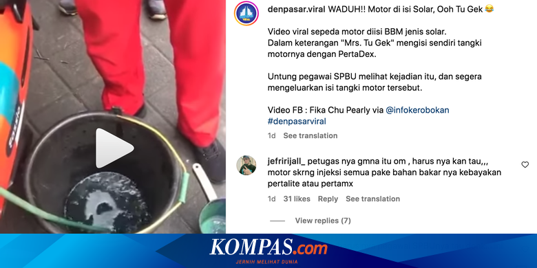 Viral, Video Turis Asing Isi BBM Motor Matik Pakai Solar