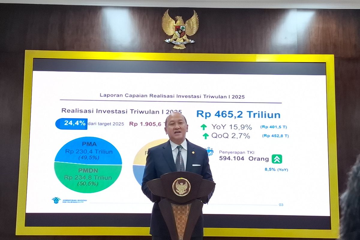Rosan Sebut 5 Daerah Ini Berkontribusi Besar ke Realisasi Investasi Kuartal I-2025, Jakarta Masuk
