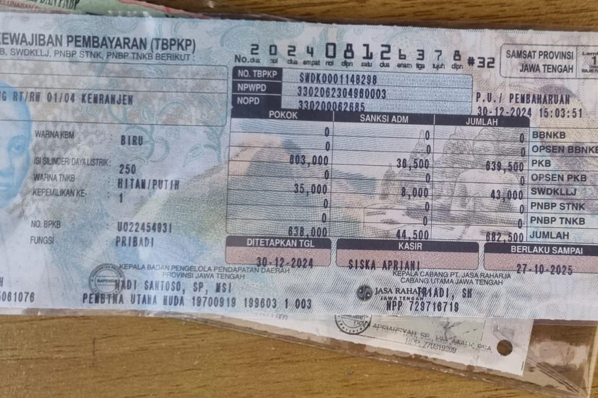 Besaran Denda Telat Bayar Pajak Kendaraan di Indonesia