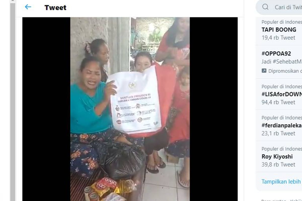 [KLARIFIKASI] Video Isi Paket Sembako Bansos Tak Lengkap di Jakarta