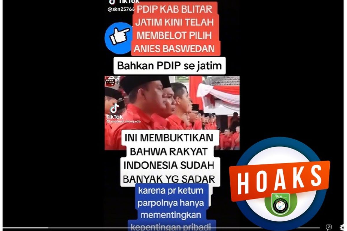 [VIDEO] Beredar Hoaks PDI-P Jatim Dukung Anies Baswedan, Simak Bantahannya