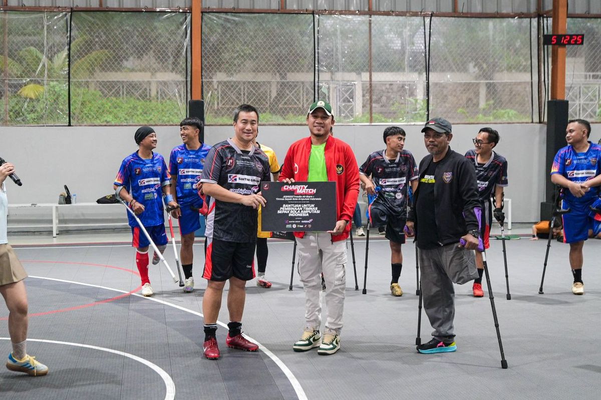 Bantuan JM Care bagi Timnas Sepak Bola Amputasi Indonesia