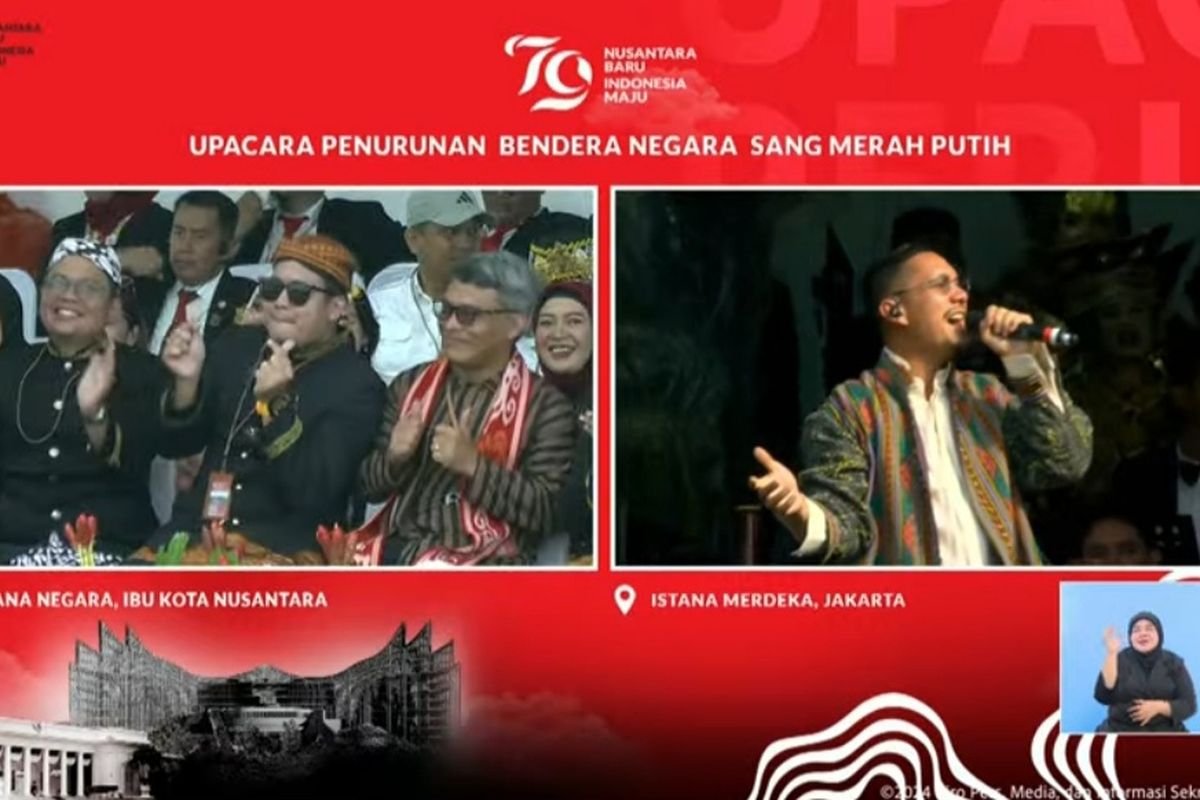 "Senja Teduh Pelita" Meriahkan Upacara Penurunan Bendera di Istana Jakarta