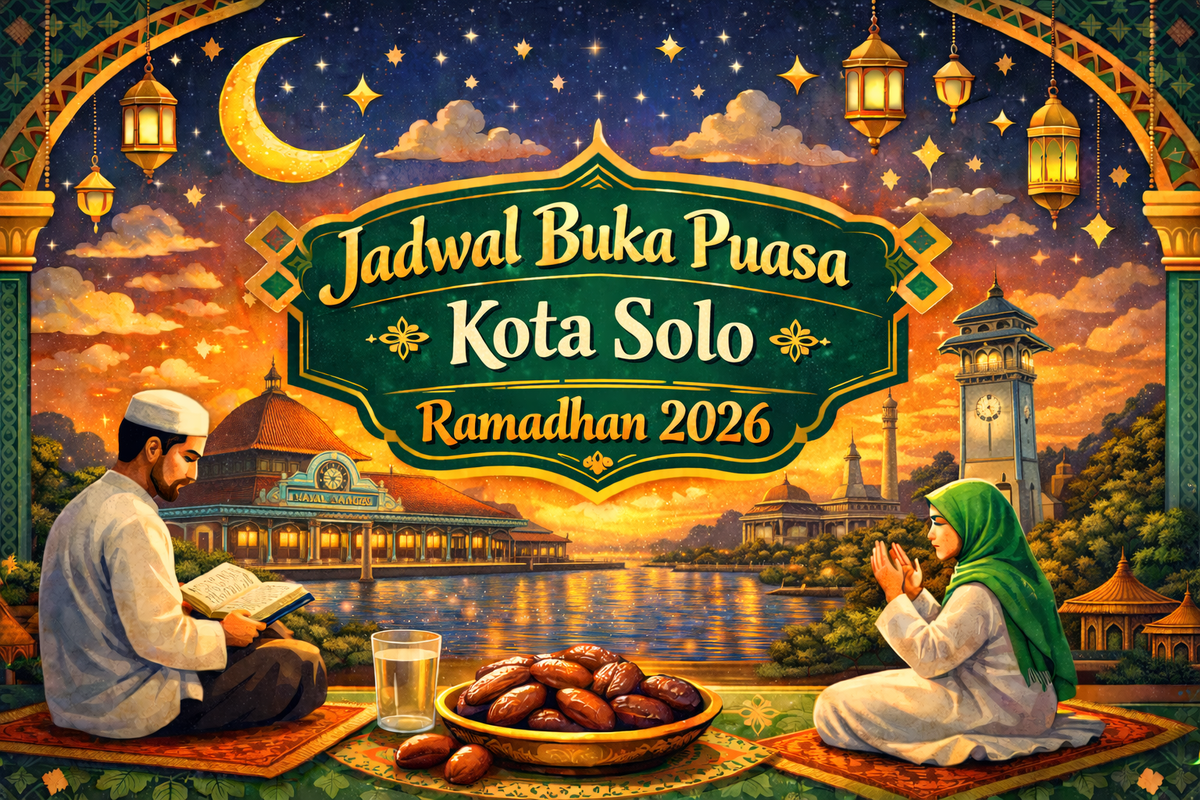 Jam Buka Puasa Kota Solo Hari Ini 8 Maret 2026, Maghrib Pukul 17.57 WIB