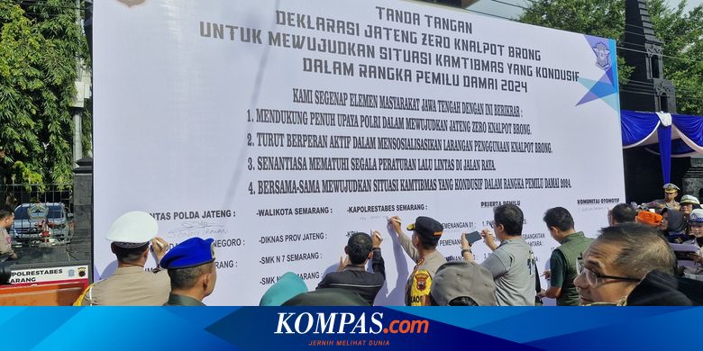 Polda Jateng Bakal Panggil Penanggung Jawab Kampanye Terbuka yang Massanya Gunakan Knalpot Brong