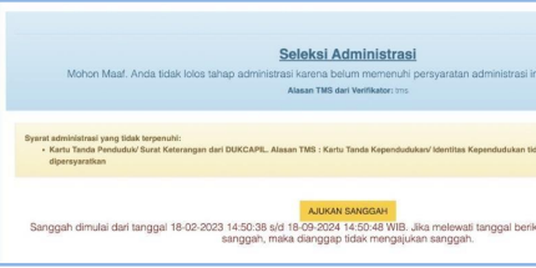 Ada 2.497 Pelamar CPNS 2024 Dinyatakan TMS, Apa Itu?