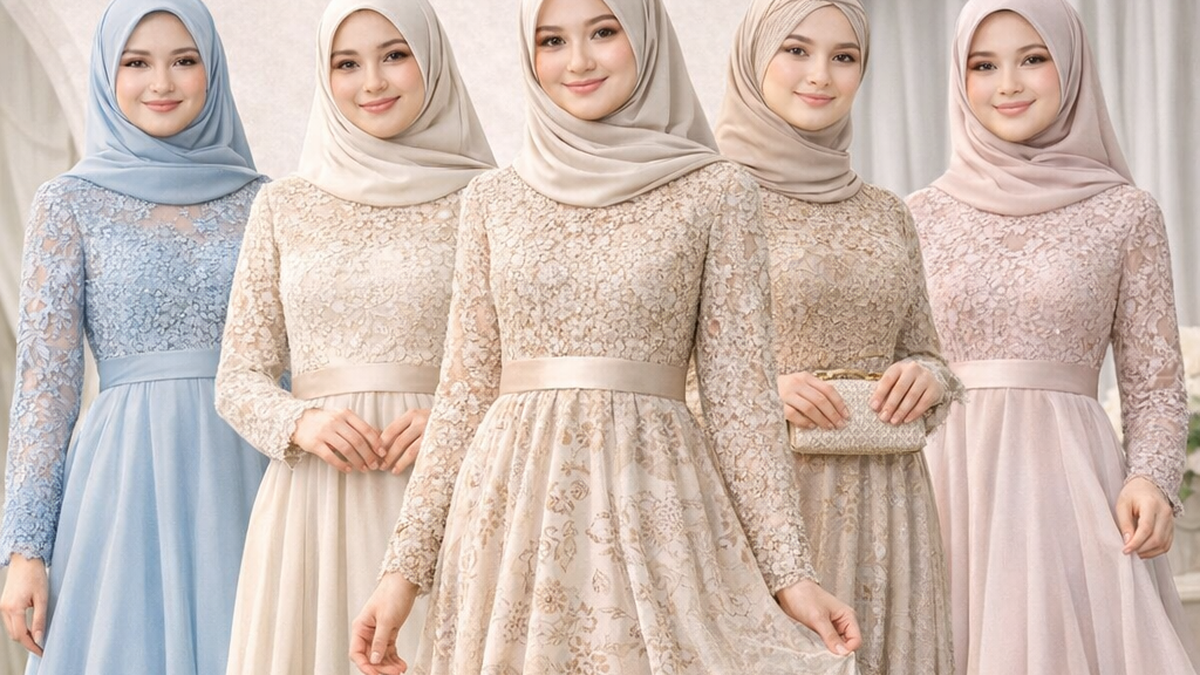 Model Gamis Terbaru 2026 untuk Lebaran: Simple, Elegan & Kombinasi Brokat