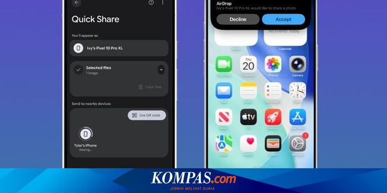 HP Android dan iPhone Kini Bisa Kirim/Terima File ala AirDrop