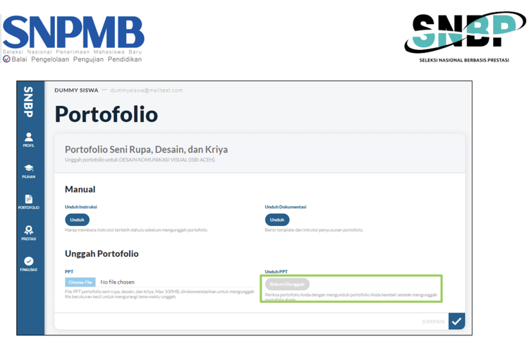 Link dan Cara Download Template Portofolio SNBP 2024 Bidang Seni dan Olahraga