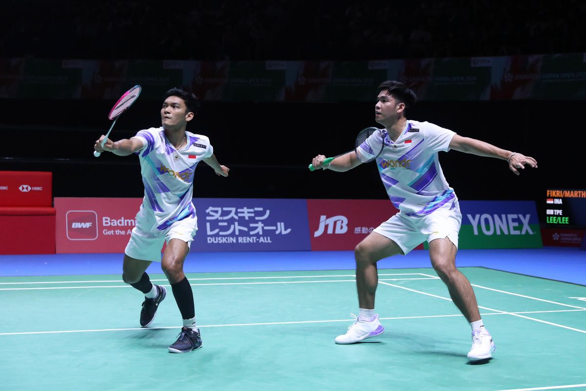 Hasil Japan Open 2024: Menang dengan Skor Kembar, Fikri/Daniel ke Semifinal