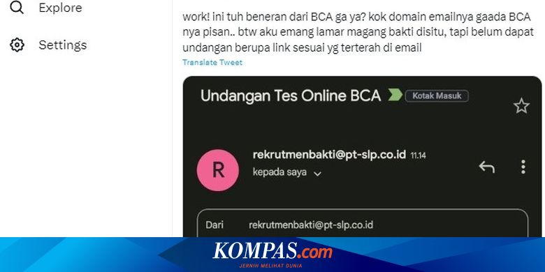 Ramai soal Domain Email Magang Bakti BCA dengan @pt-slp.co.id, Ini ...